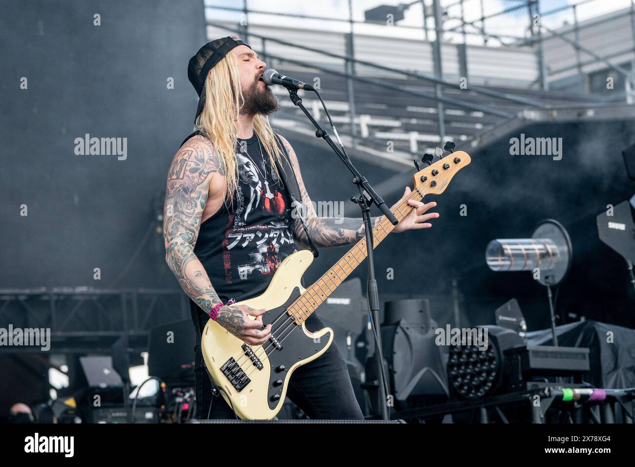 Nick Diltz of FLAT BLACK performs during Sonic Temple Art and Music ...