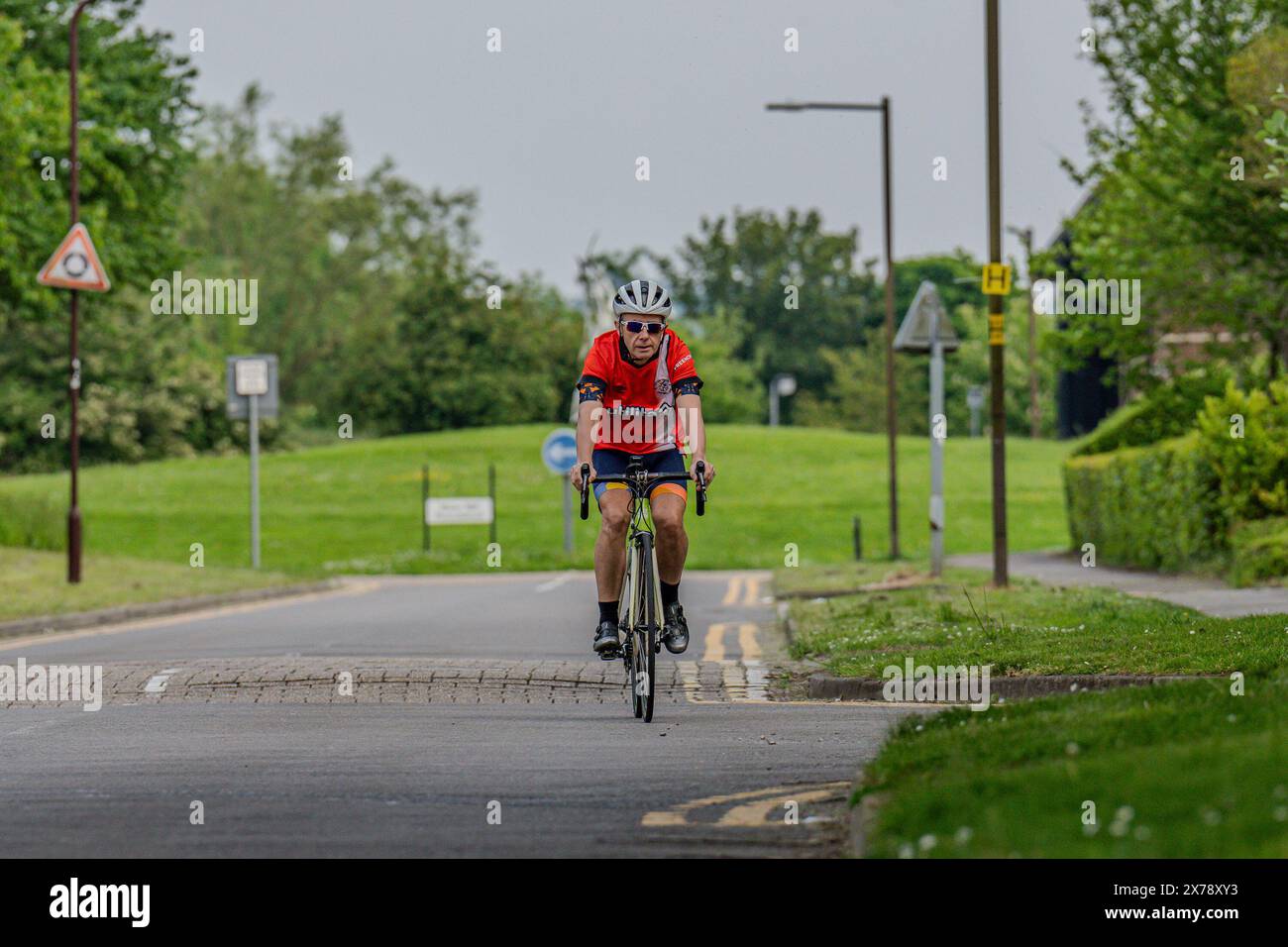Mark Crowther, who has cycled to every Luton Town 2023/24 Premier ...