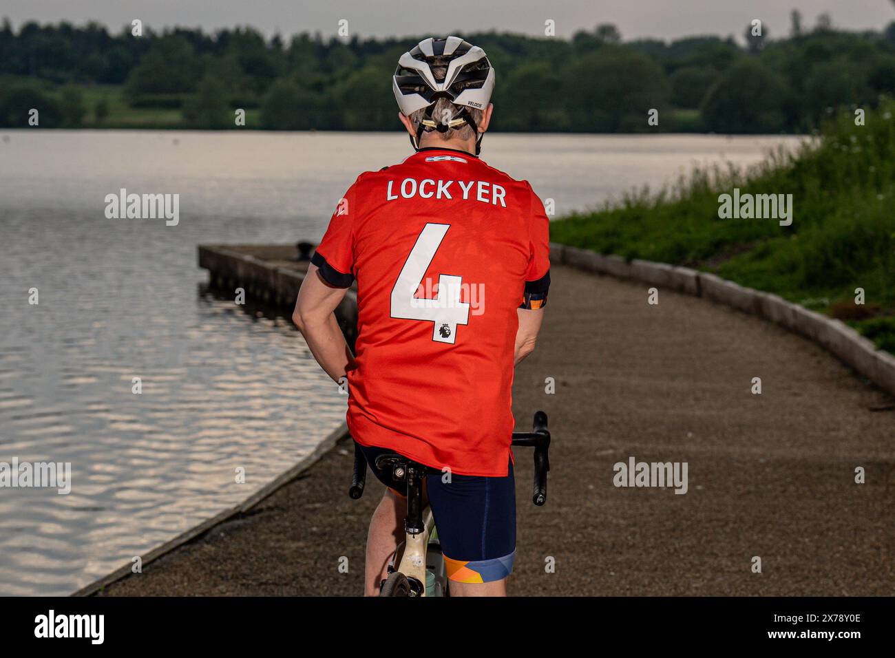 Mark Crowther, who has cycled to every Luton Town 2023/24 Premier ...