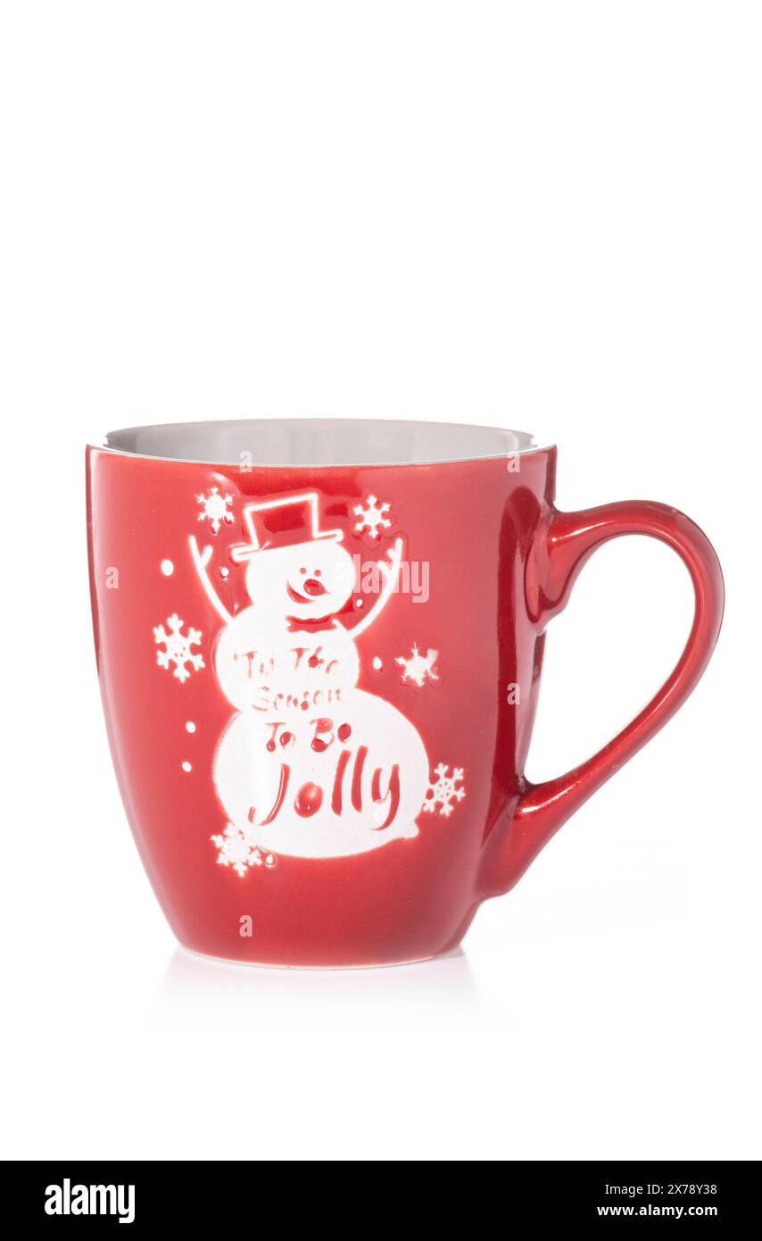 Snowflakes on red background Cut Out Stock Images & Pictures - Alamy