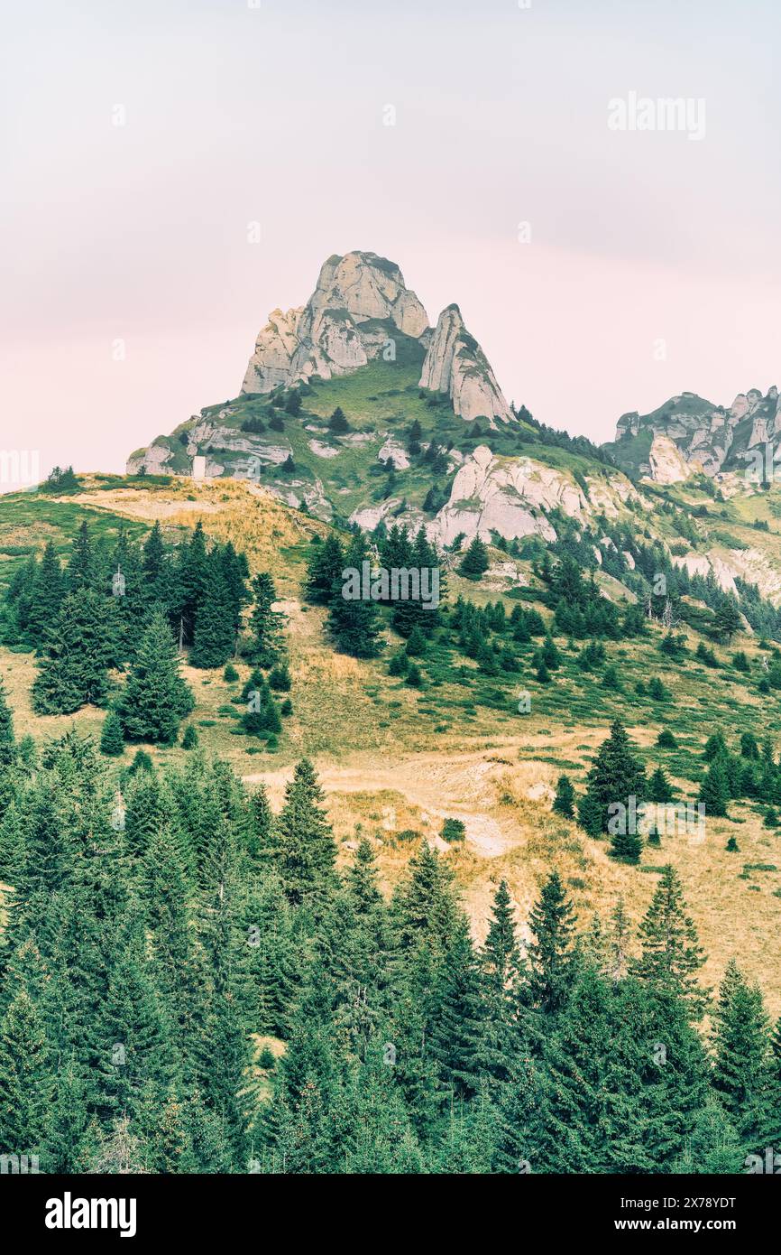 Beautiful scenic landscape in Ciucas Mountains part of the Carpathian ...