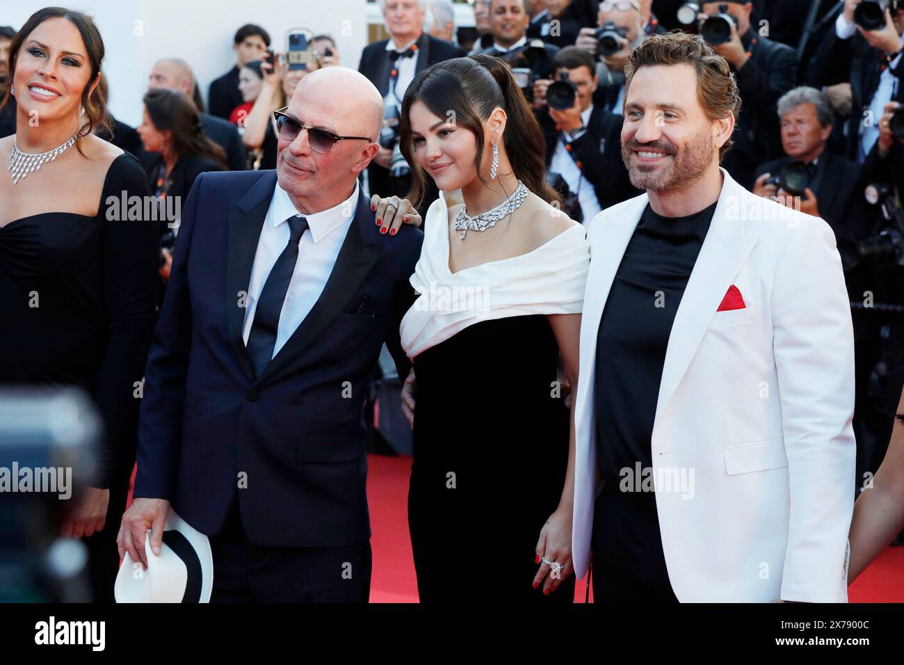 CANNES, FRANCE - MAY 18: Selena Gomez, Jacques Audiard and Edgar ...