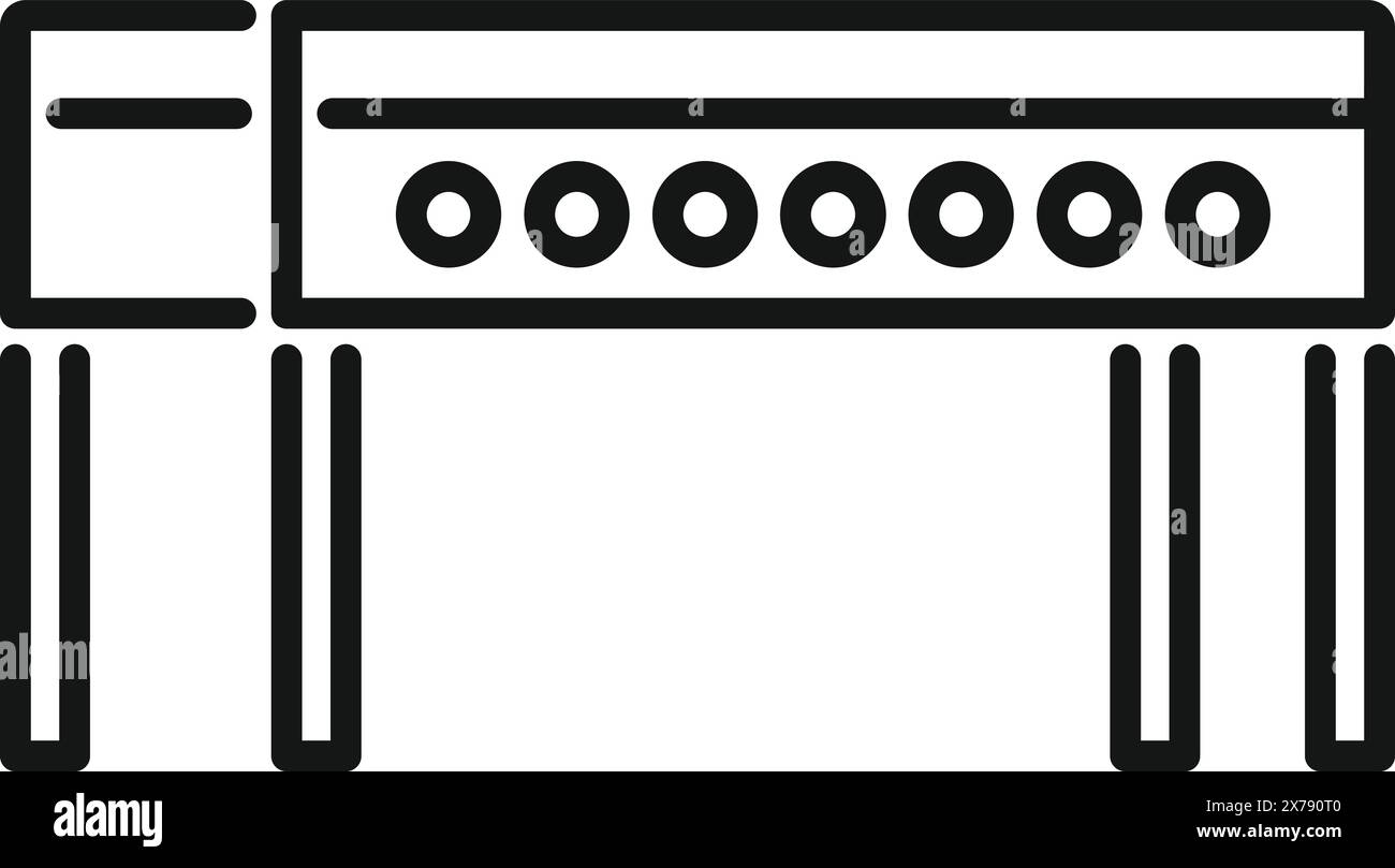 Simplified black and white illustration of a network router icon for ...