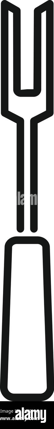 Vector illustration of a simple black fork icon on a white background ...