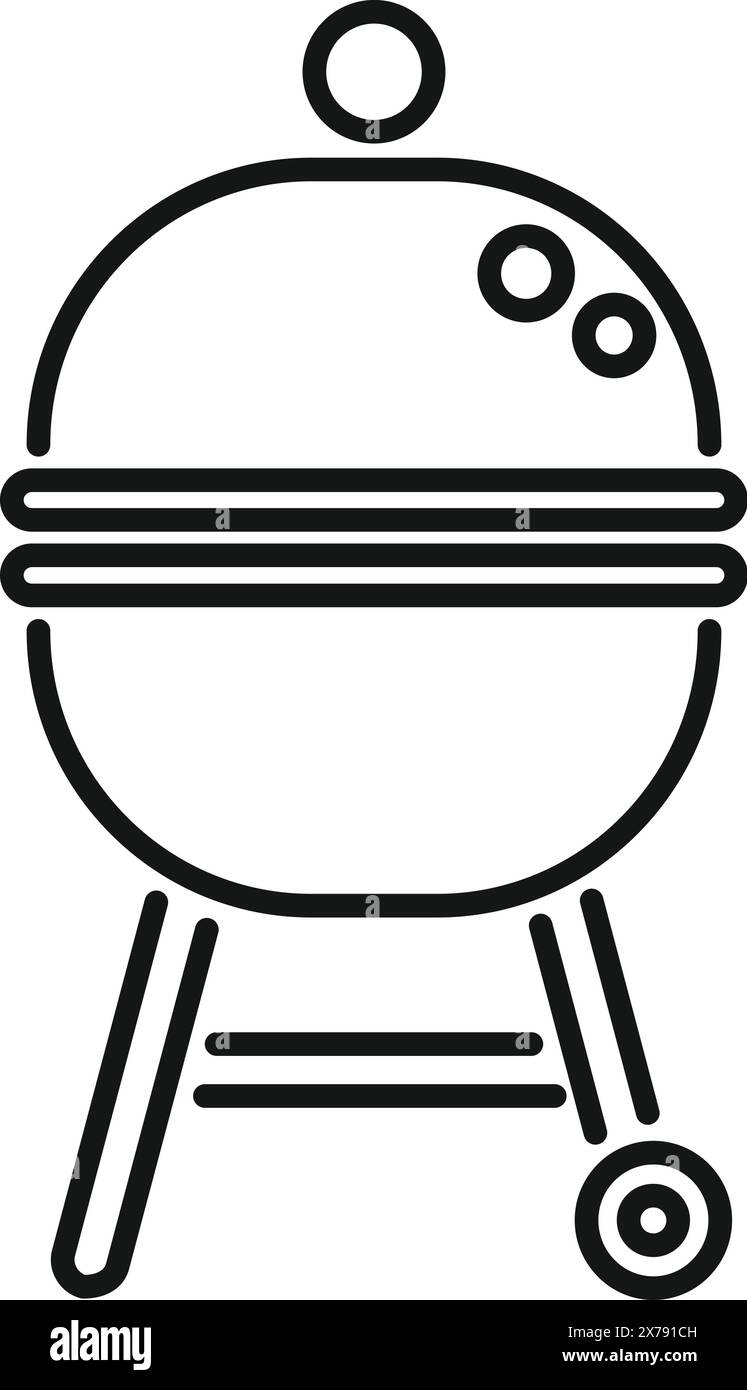 Simple line art illustration of a barbecue grill, perfect for outdoor ...