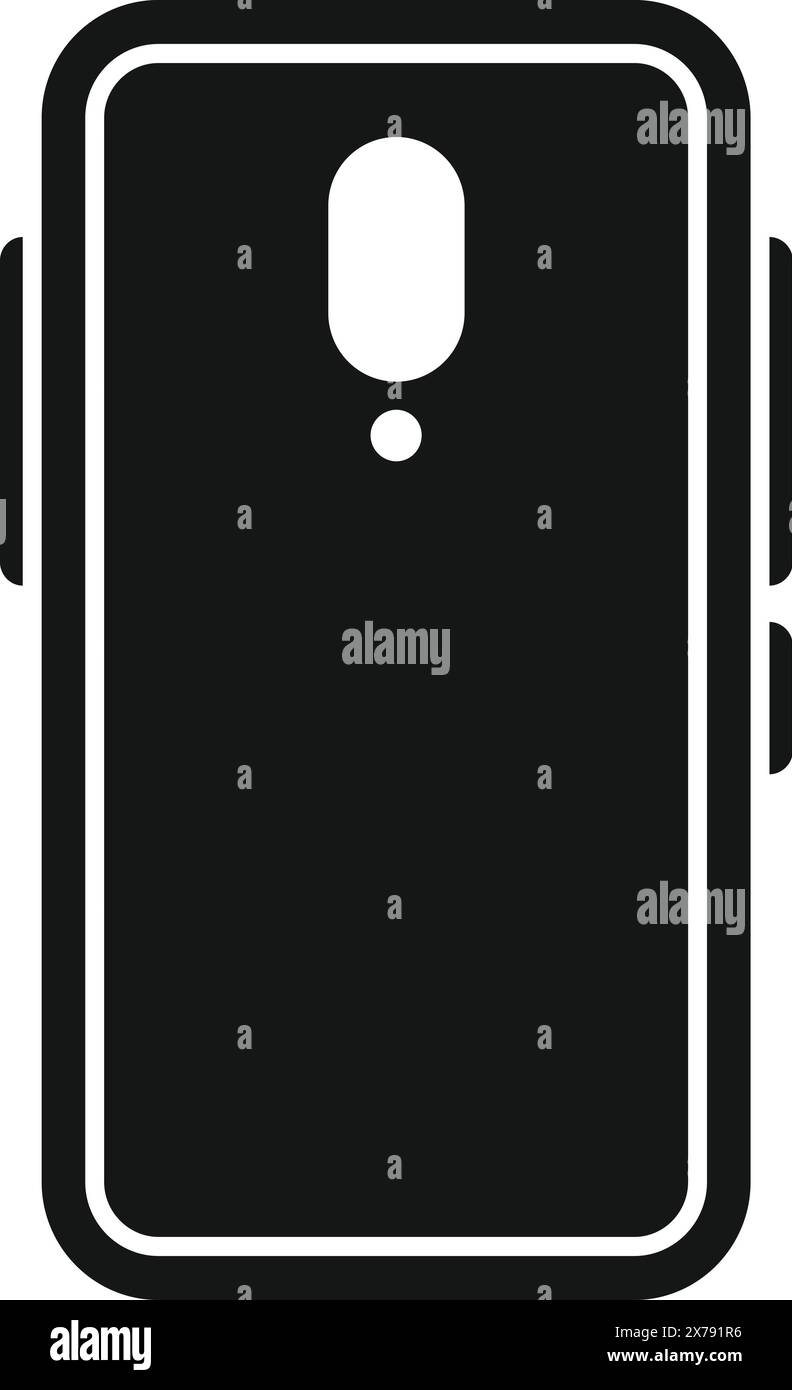 Modern and minimalist smartphone silhouette vector icon illustration ...