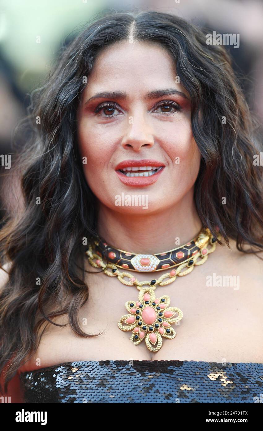Cannes, France. 18th May, 2024. American/ Mexican actress Salma Hayek ...