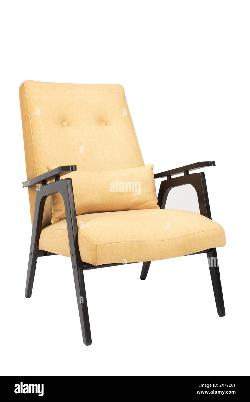 Old wooden deck chair Cut Out Stock Images & Pictures - Alamy