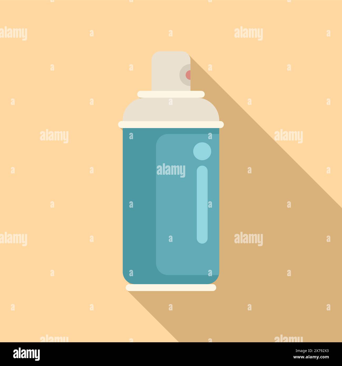 Vector graphic of a simple spray paint can in flat design style, with a ...