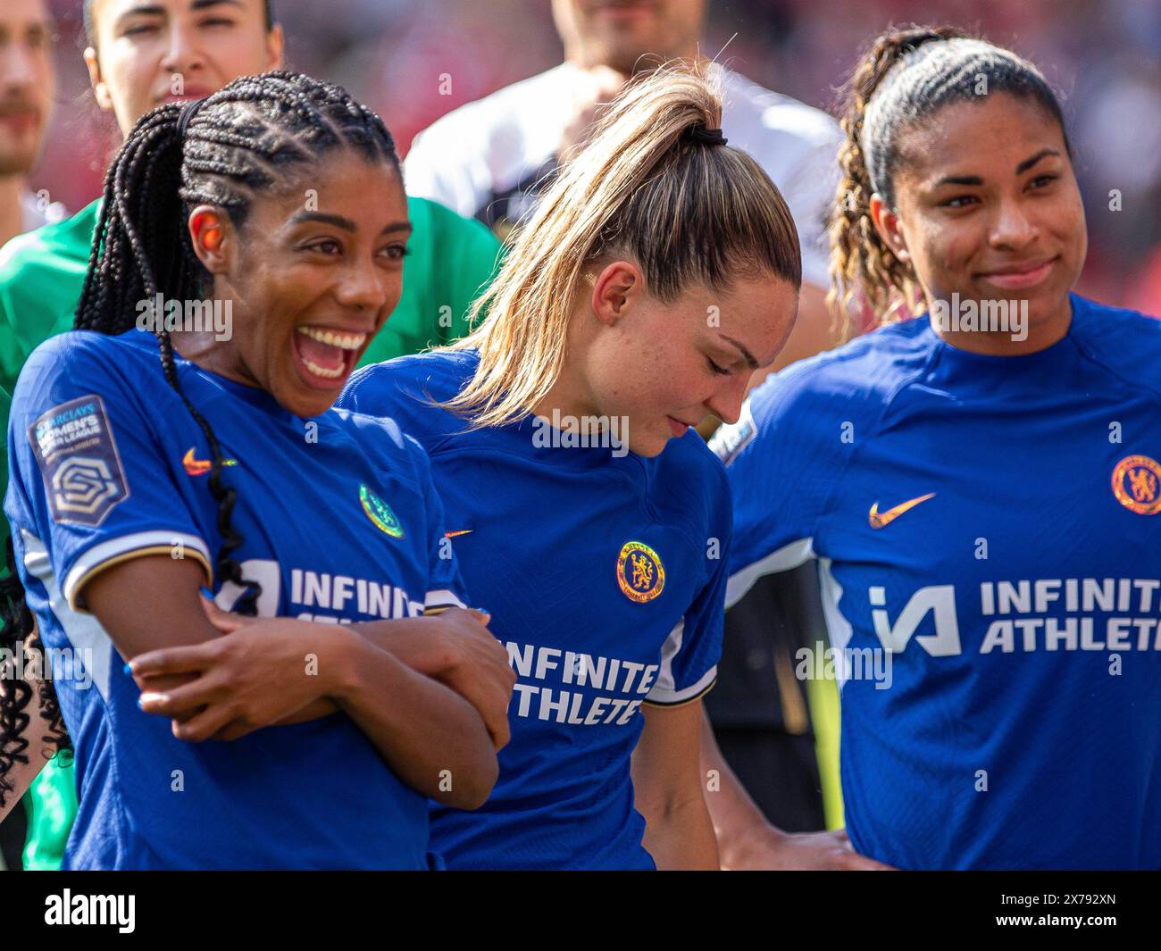 Old Trafford Stadium, UK. 18th May, 2024. Ashley Lawrence (12 Chelsea ...