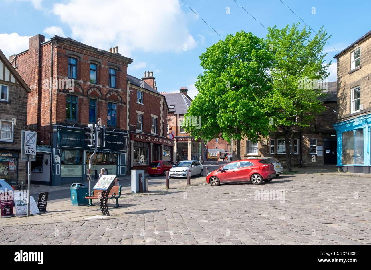 Belper town centre, Belper, Derbyshire, England Stock Photo - Alamy