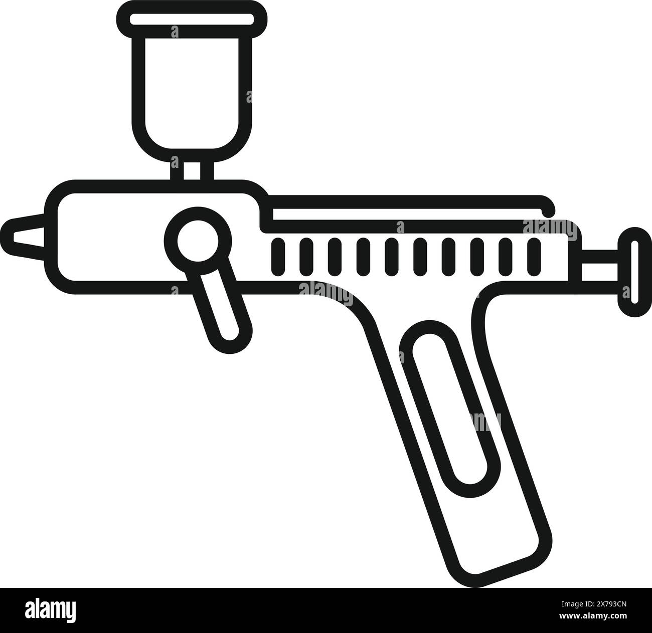 Black and white line art vector icon of a medical syringe for ...