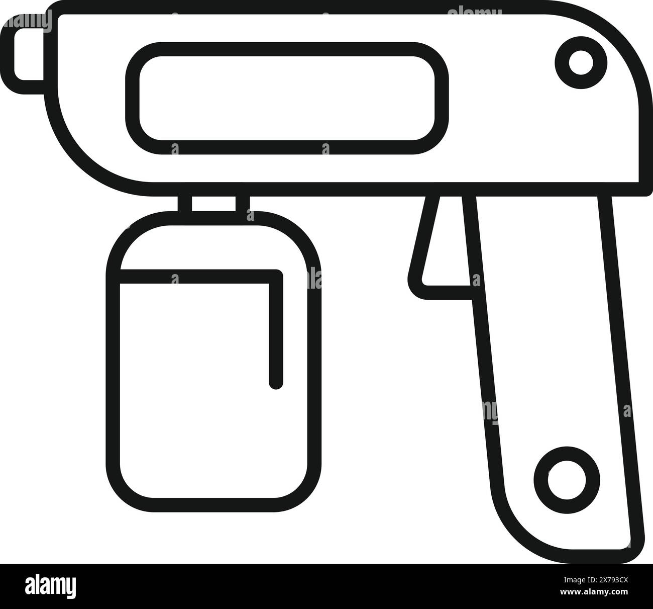 Vector illustration of a power drill in a simple line art style, great ...