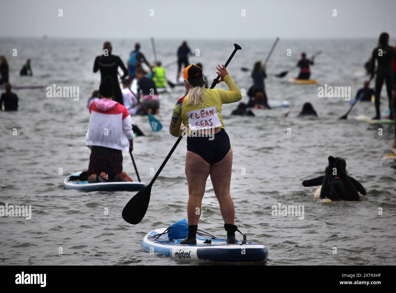 Brighton, England, UK. 18th May, 2024. A protester with a sign saying ...