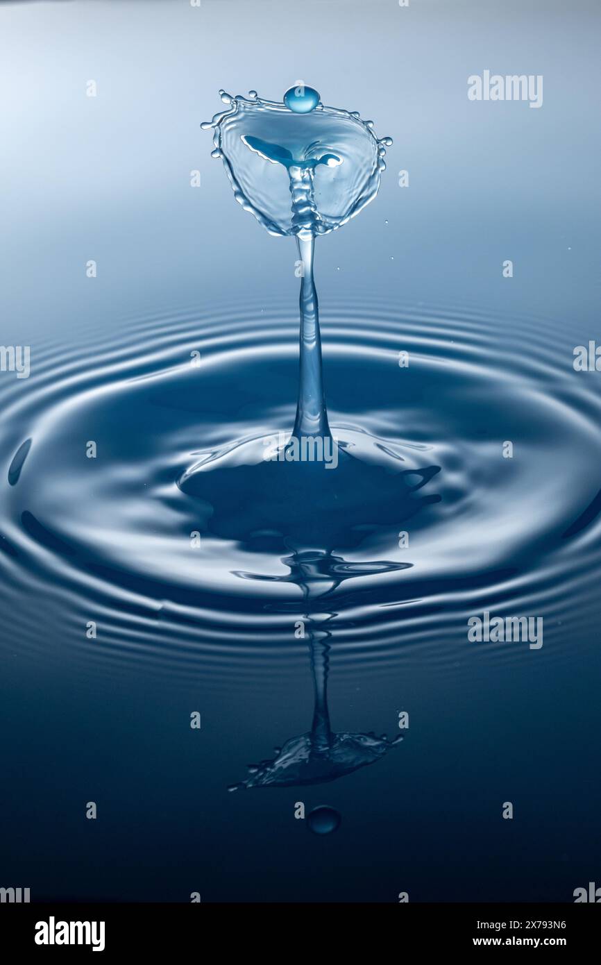Water drop collision, high speed photography splash art Stock Photo - Alamy