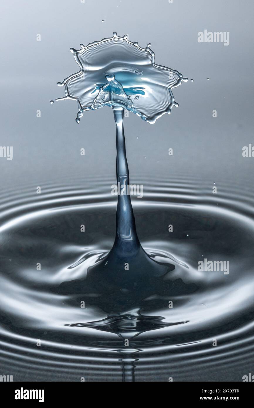 Water drop collision, high speed photography splash art Stock Photo - Alamy