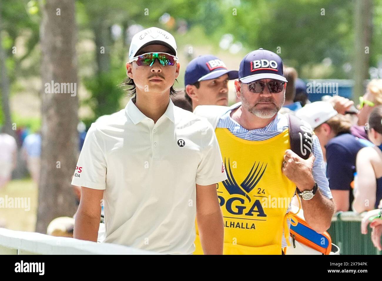 Louisville, Kentucky, USA. 18th May, 2024. M.W. Lee walks from the 8th ...