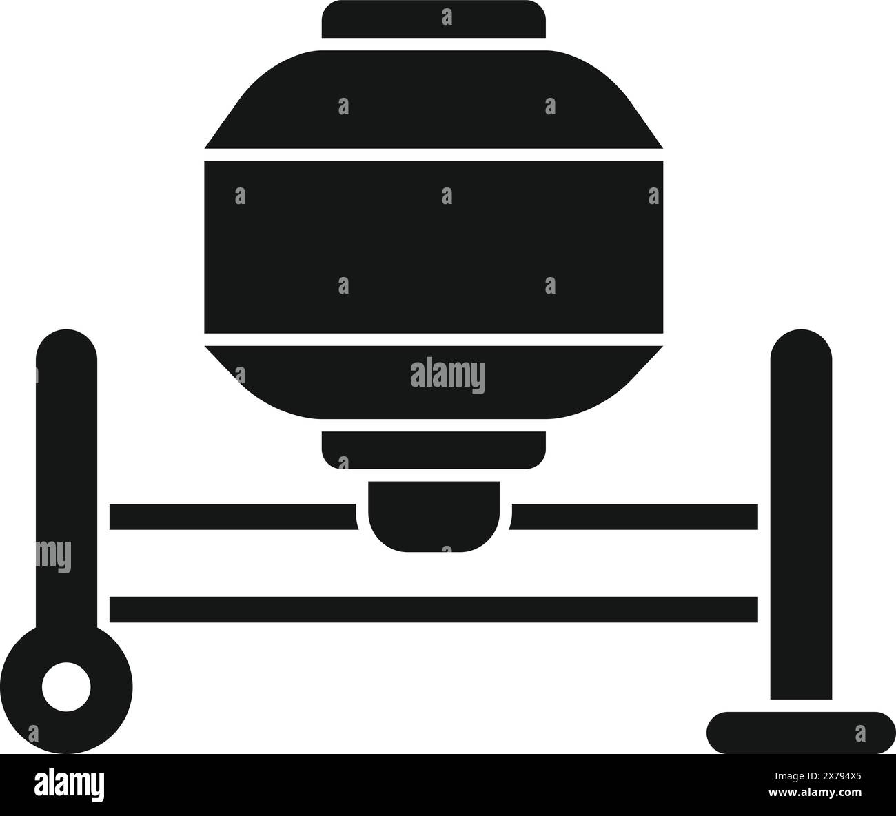 Vector illustration of a horizontal drum sander tool icon for ...