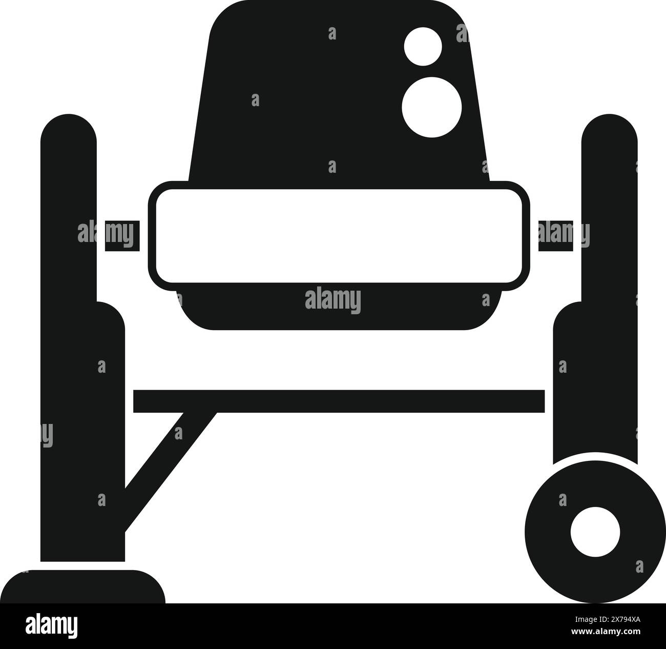 Concrete mixer icon illustration for construction industry projects and ...