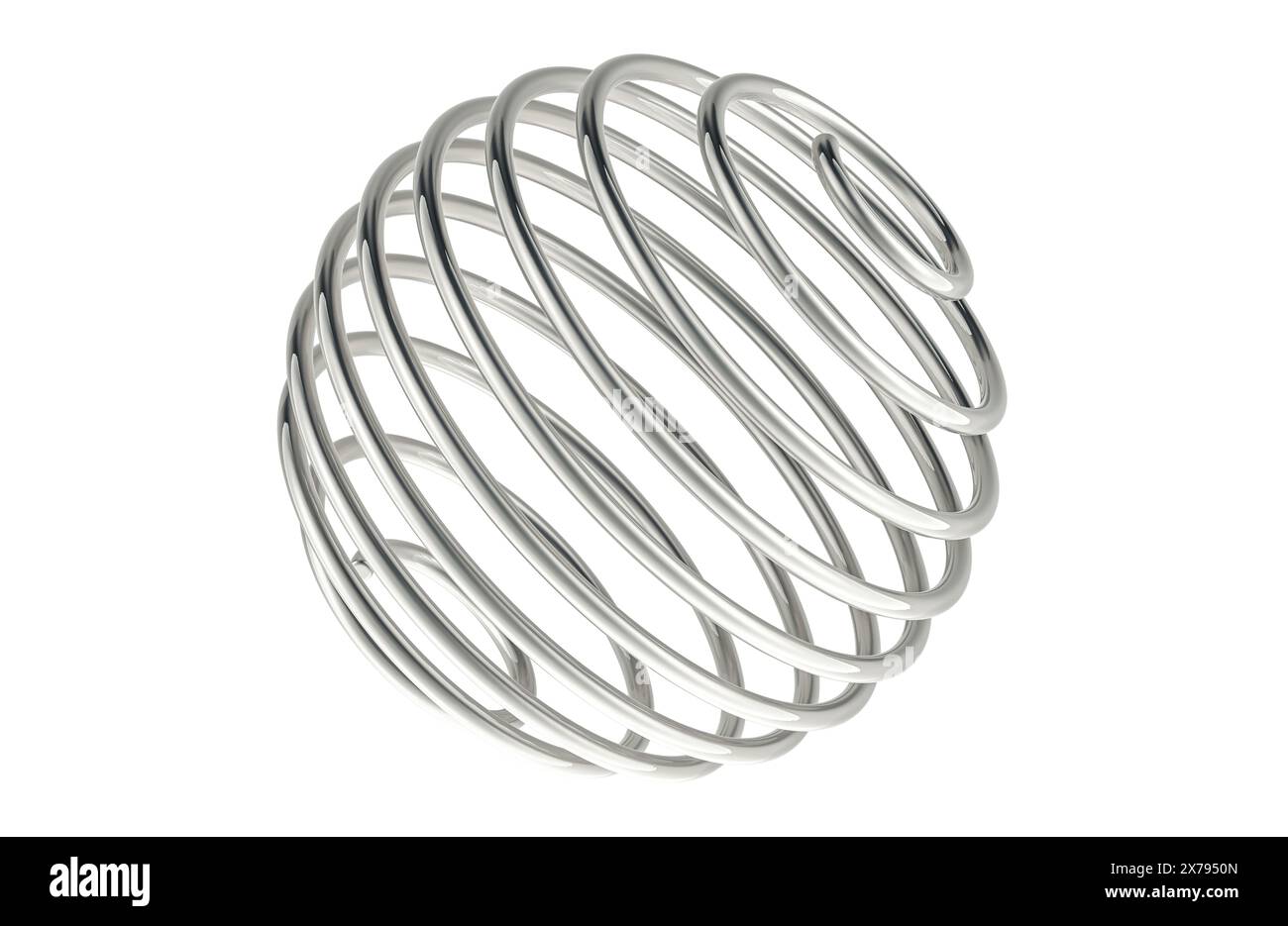 Spring Ball, ball mixing for protein shaker. 3D rendering isolated on ...