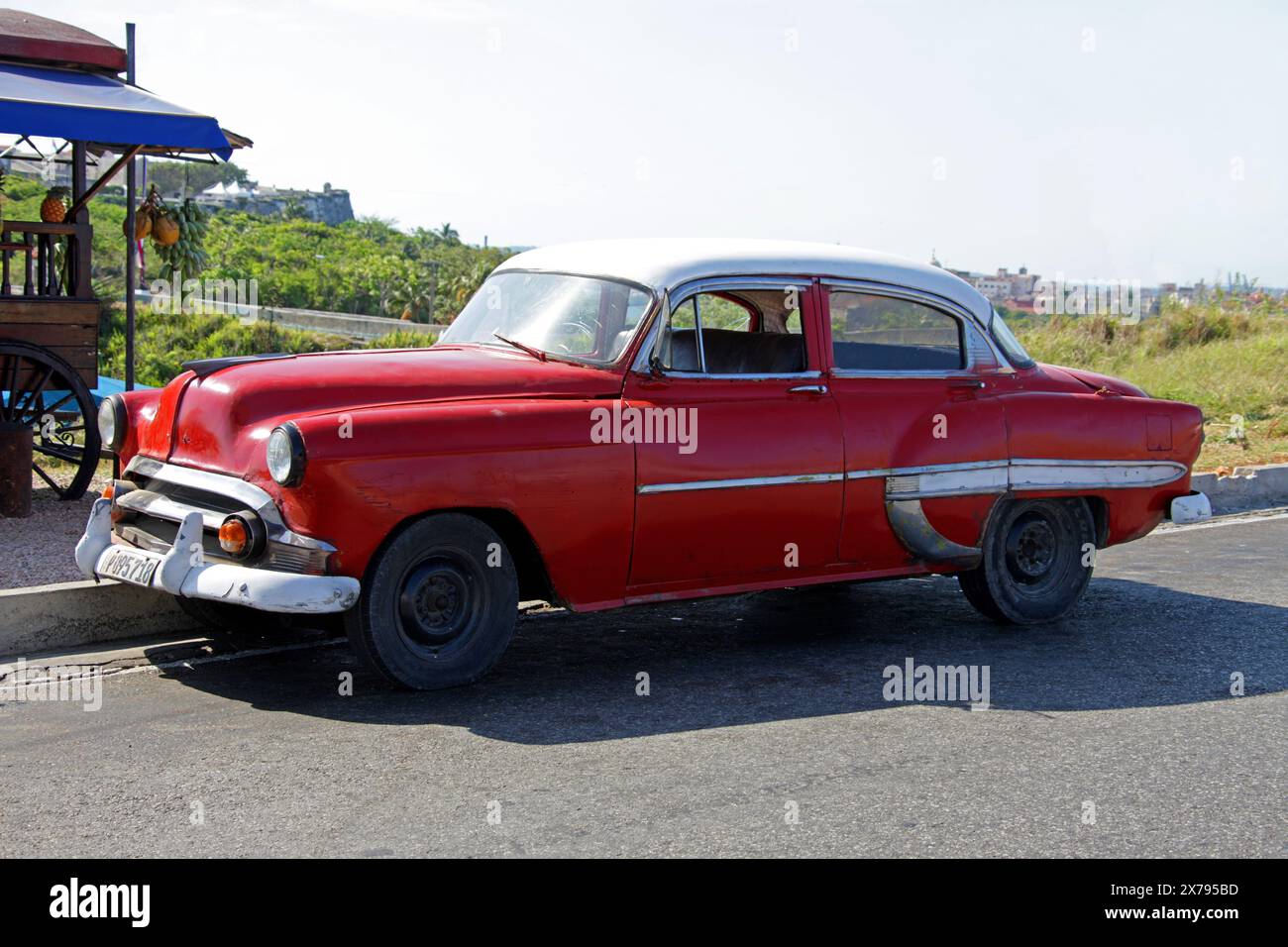 Red 1954 Chevrolet Bel Air 4-door Sedan Classic Car. The Morro Castle ...