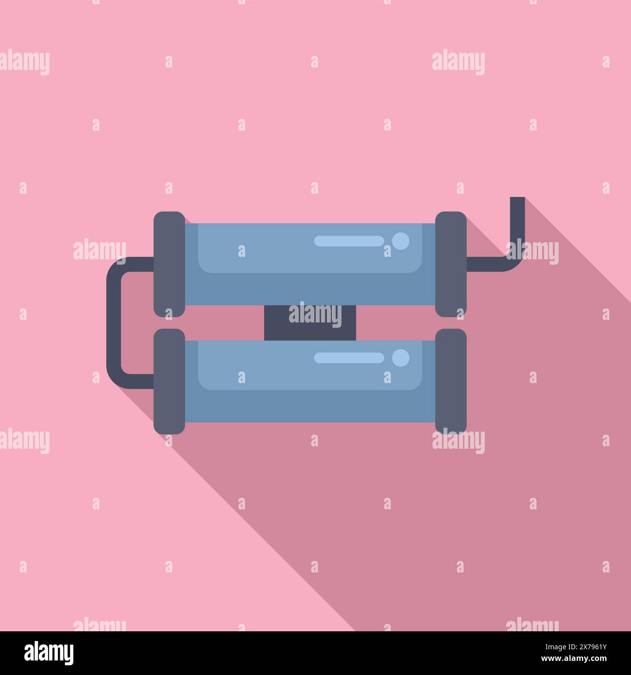 Simplified illustration of a manual hand crank generator on a pastel ...