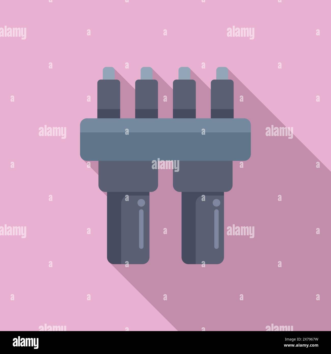 Flat design vector illustration of binoculars with shadow, ideal for ...