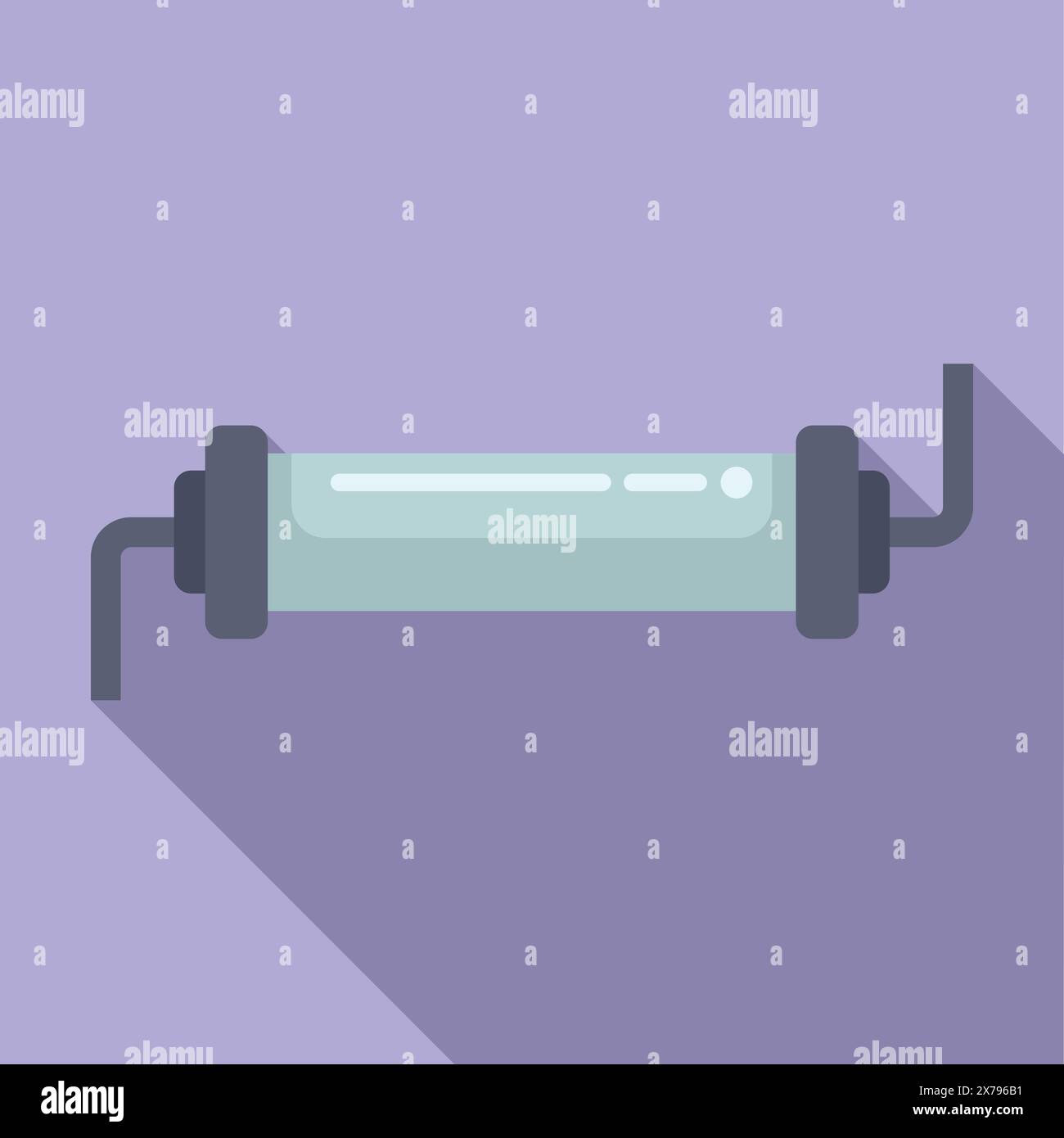 Simple and modern cartoon fluorescent light fixture vector illustration ...