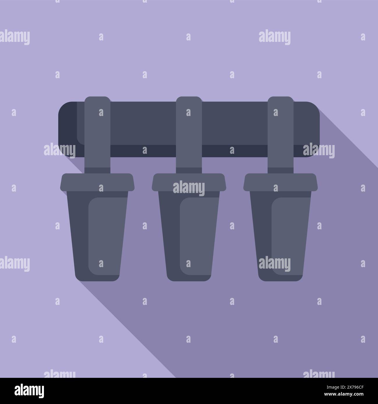 Flat design illustration of a modern water filtration system on a ...