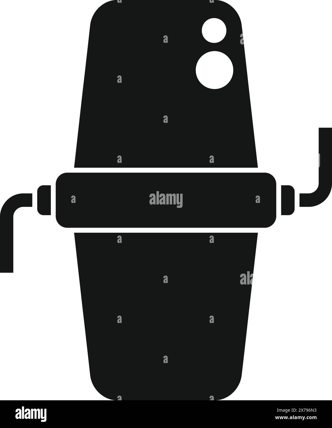 Vector illustration of a bee smoker tool in silhouette style, isolated ...