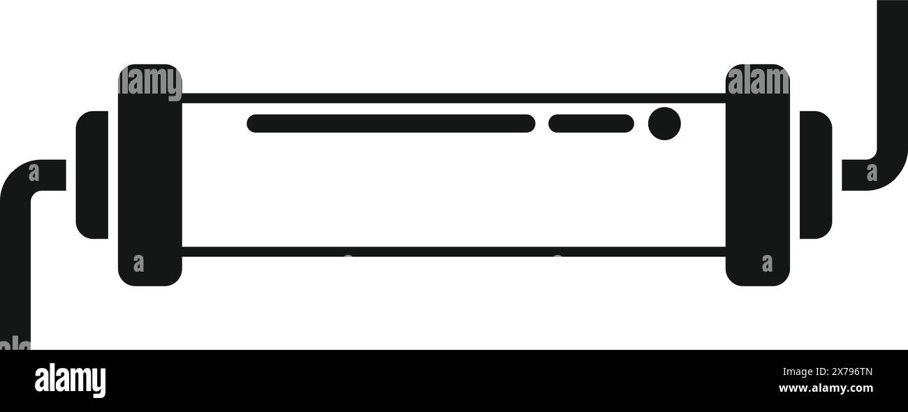 Vector illustration of a horizontal scroll bar icon on a white ...