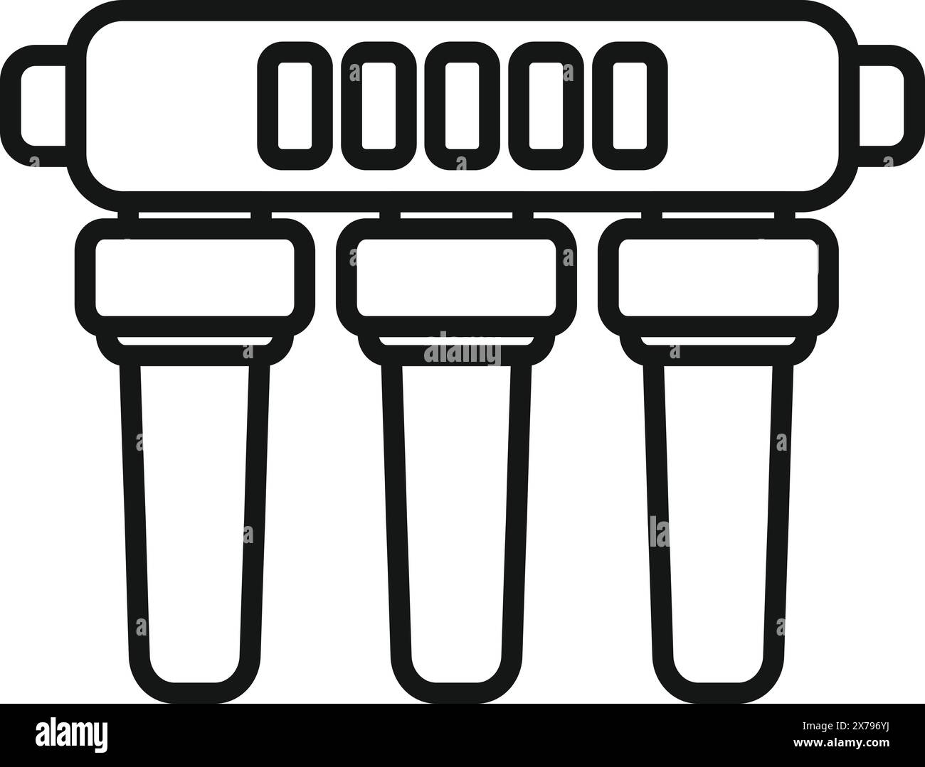 Black and white vector icon illustration of water filter cartridges ...