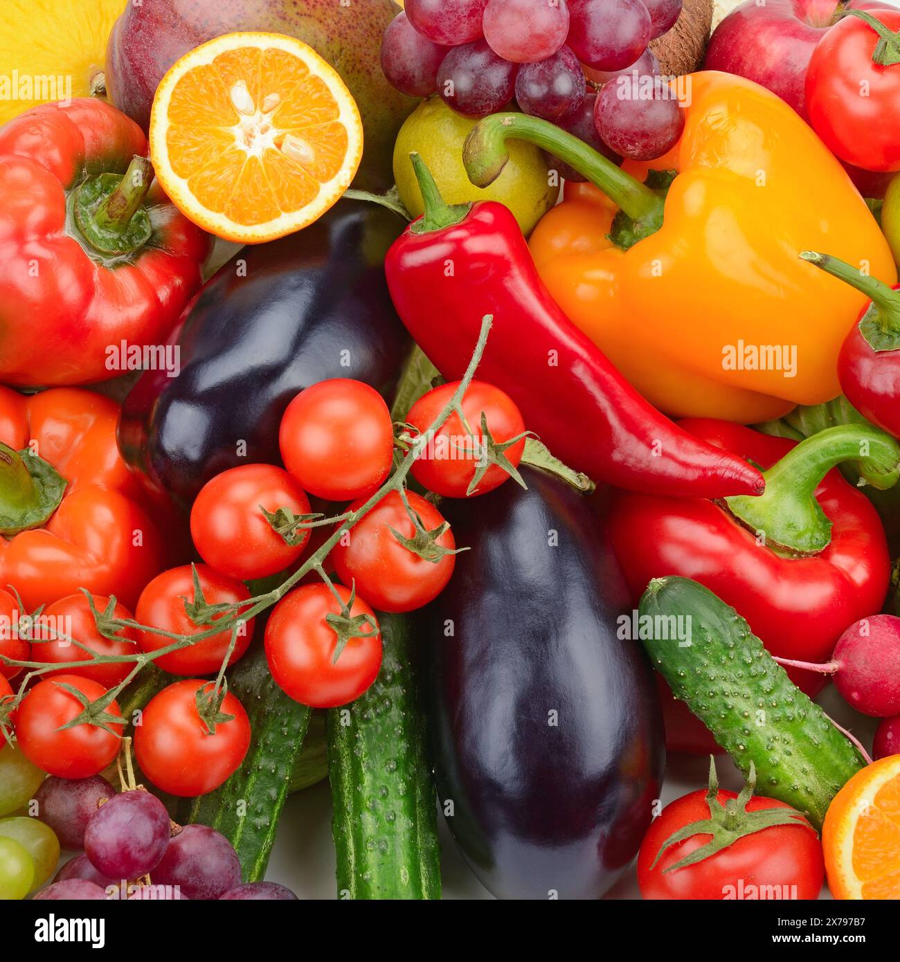 fresh fruit and vegetable background Stock Photo - Alamy