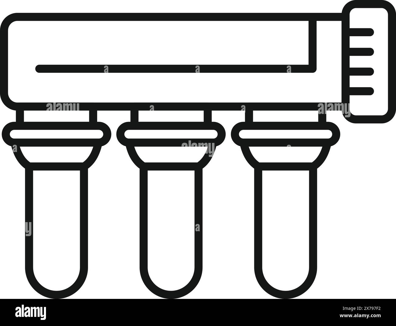 Minimalistic flat design water filtration system icon for clean and ...