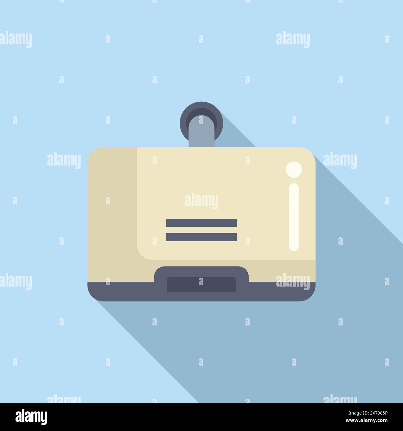 Minimalist vector illustration of an identification badge with a simple ...