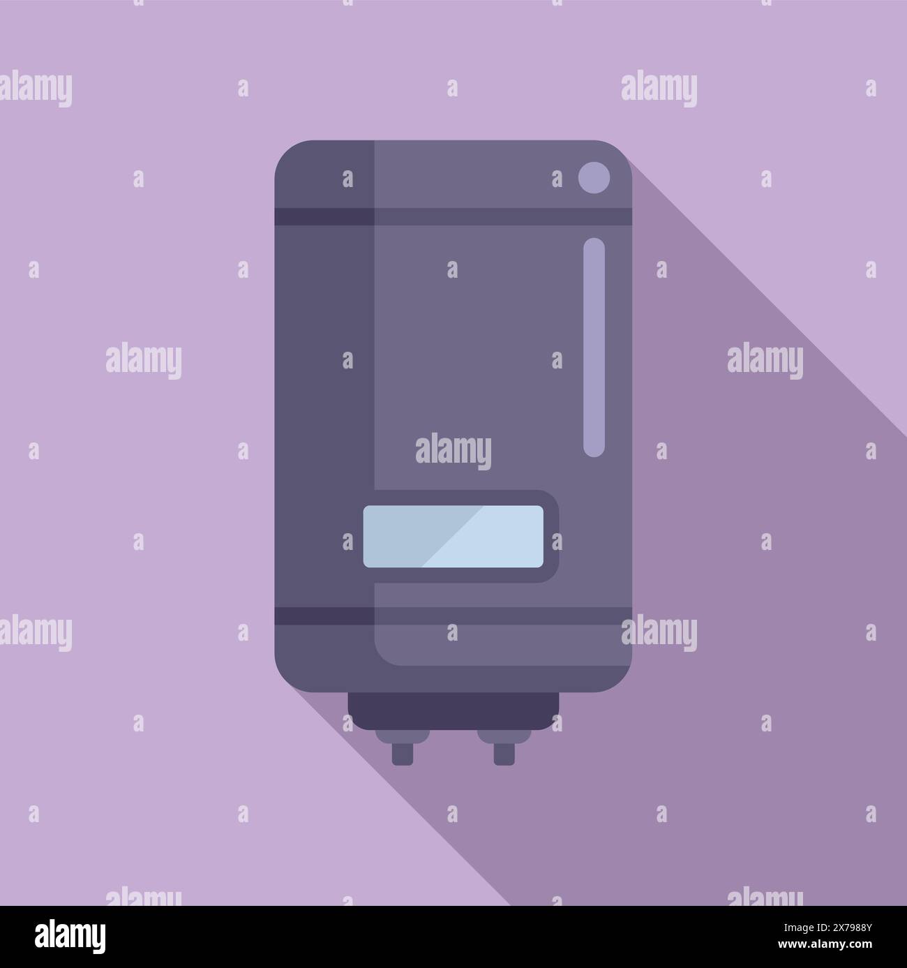 Vector illustration of a contemporary electric water heater icon ...