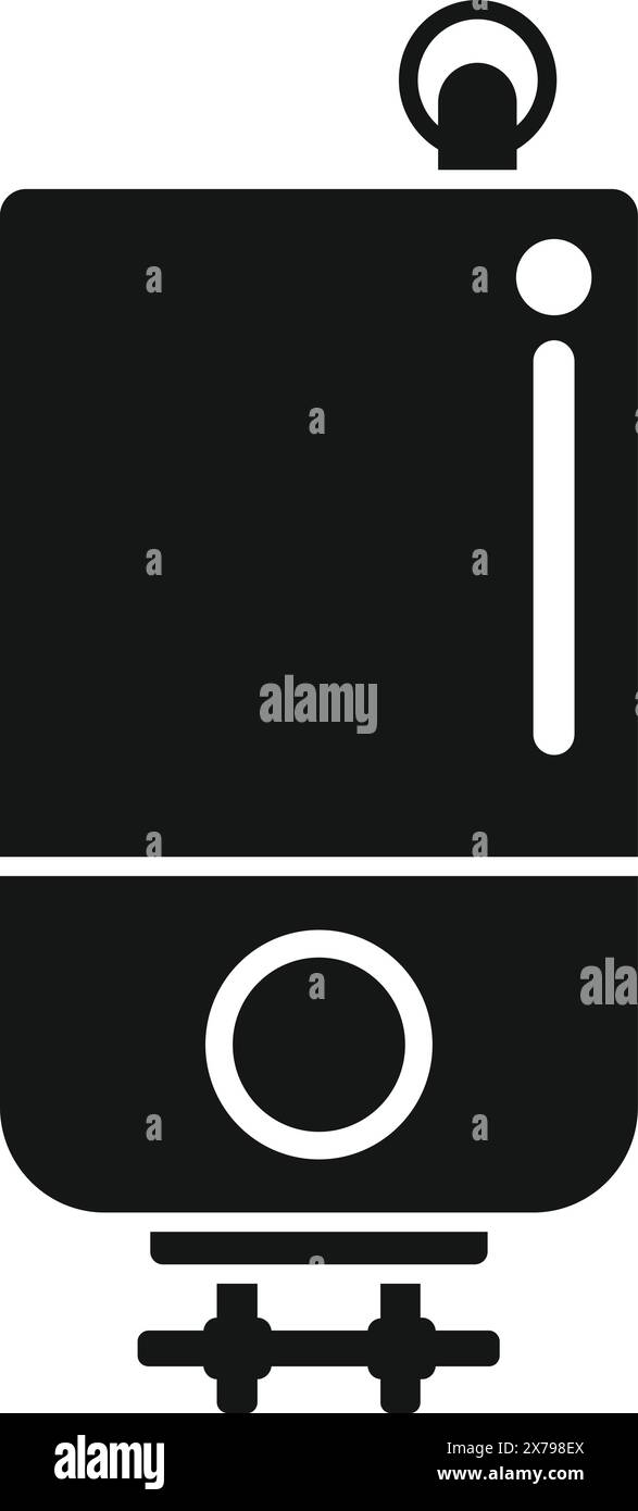 Modern and efficient instant water heater icon with temperature control ...