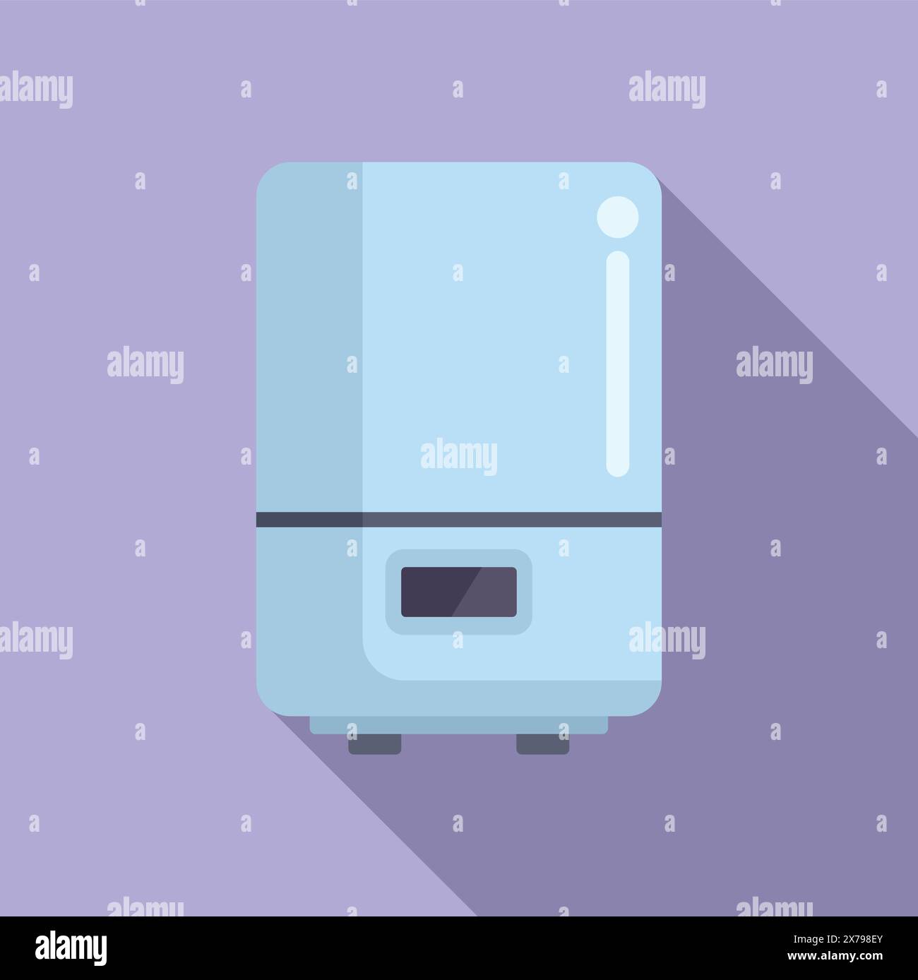 Vector illustration of a sleek, blue air humidifier icon with shadow ...