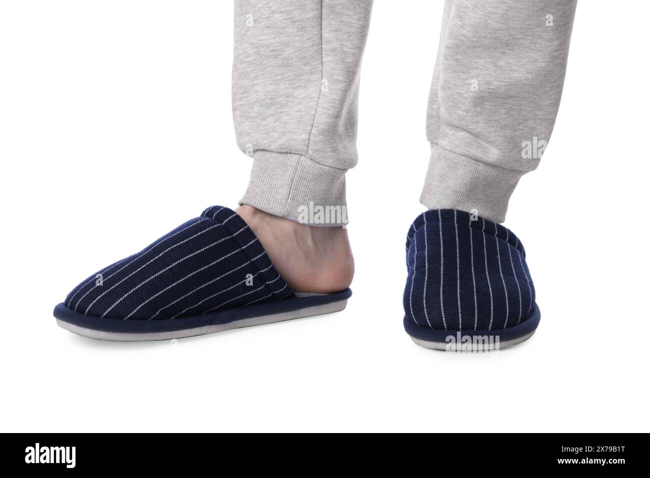 Blue man hotel slippers hi-res stock photography and images - Alamy