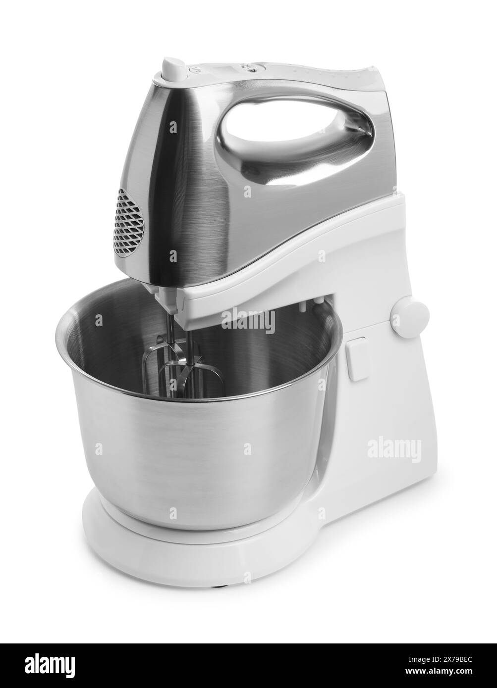 One modern stand mixer isolated on white Stock Photo - Alamy