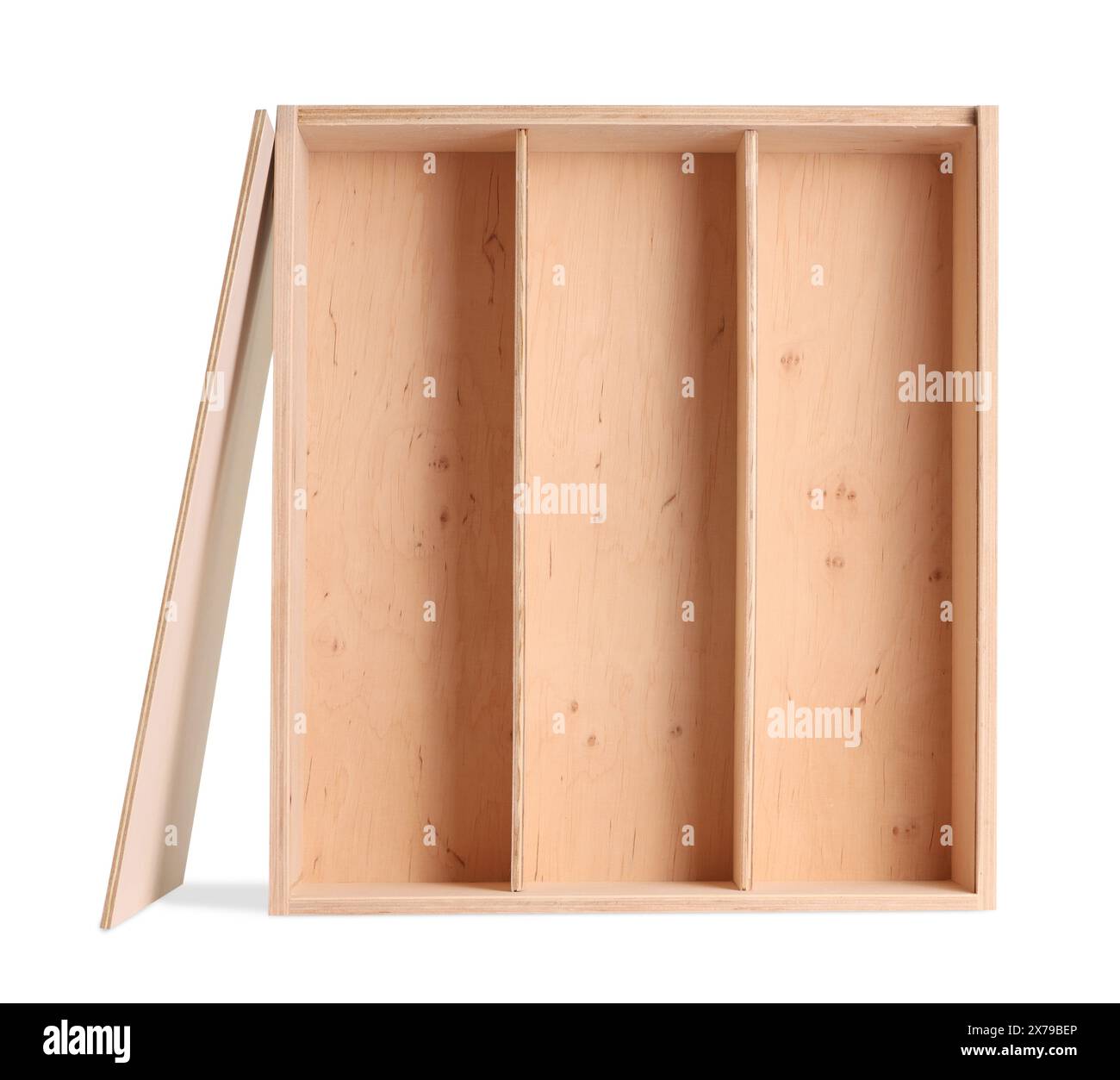 Empty wooden wine box isolated on white Stock Photo - Alamy