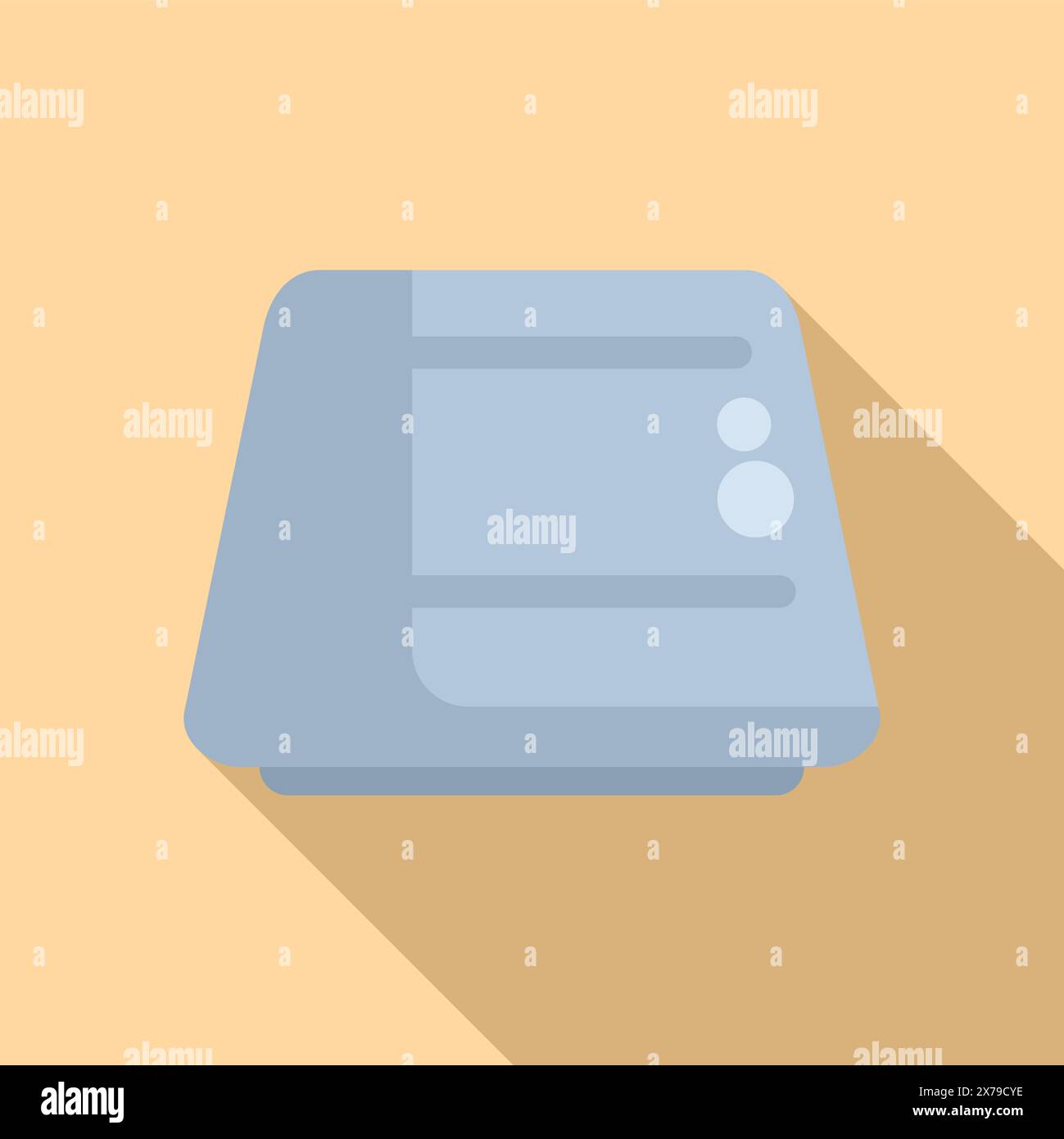 Vector graphic of a minimalist grey bathroom scale on a beige ...