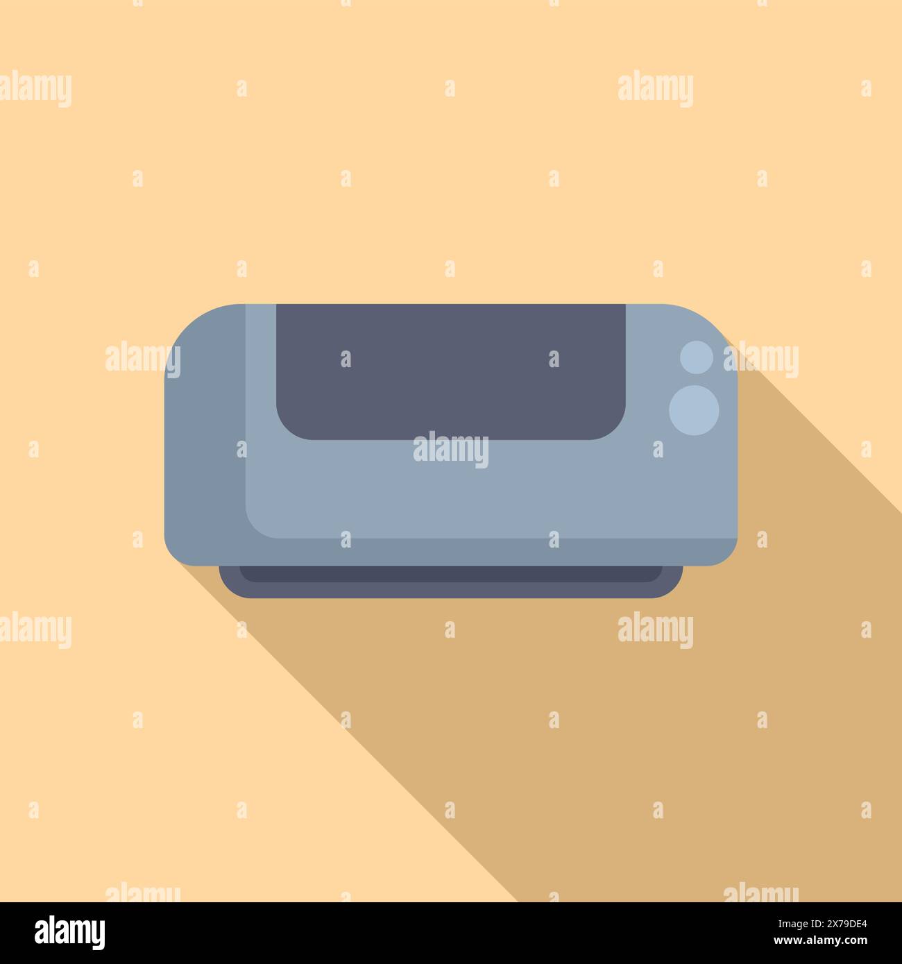 Minimalist flat design vector illustration of a modern gray toaster ...