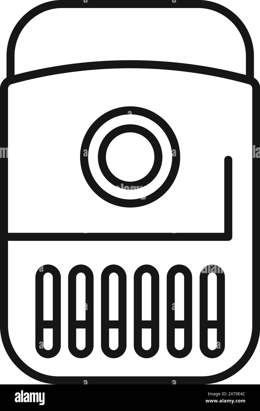 Simple line icon illustration of a modern air purifier for clean air ...