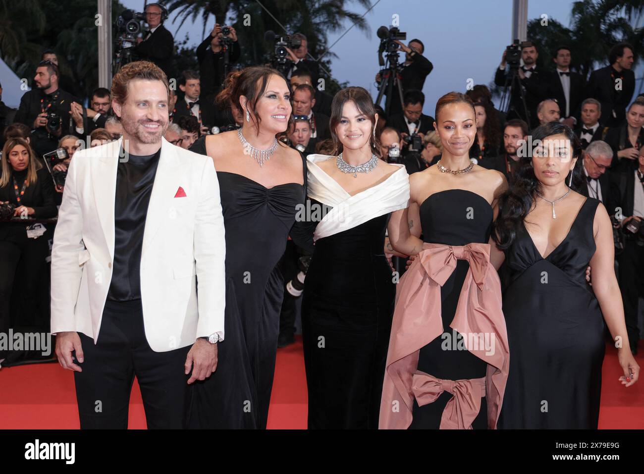 Adriana Paz Zoe Saldana Selena Gomez And Karla Sofía Gascón Attending