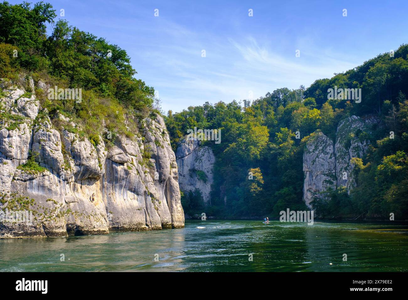 Danube Gorge, Weltenburger Enge, Gorge, Upper Jura, Weltenburg, Kelheim ...