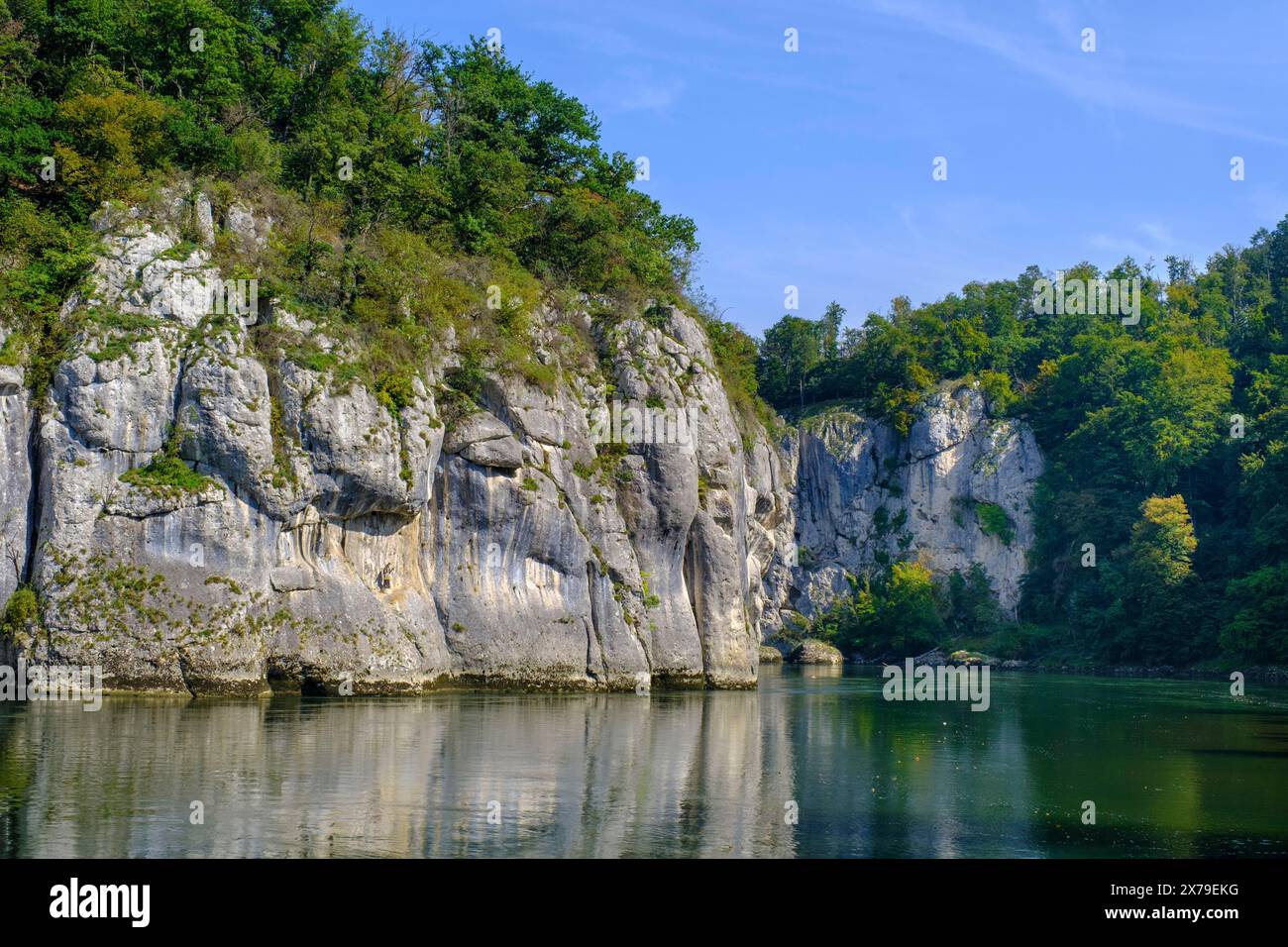 Danube Gorge, Weltenburger Enge, Gorge, Upper Jura, Weltenburg, Kelheim ...