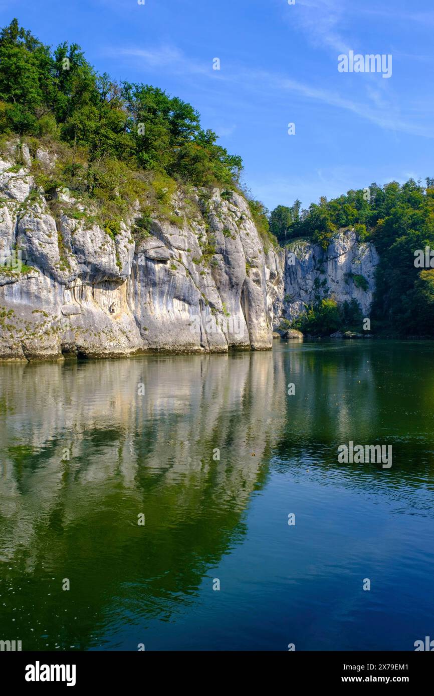 Danube Gorge, Weltenburger Enge, Gorge, Upper Jura, Weltenburg, Kelheim ...
