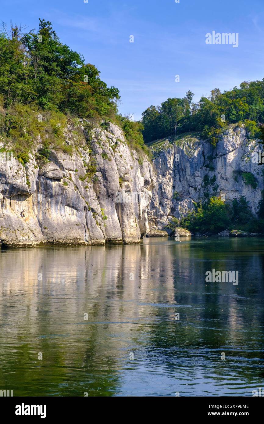 Danube Gorge, Weltenburger Enge, Gorge, Upper Jura, Weltenburg, Kelheim ...