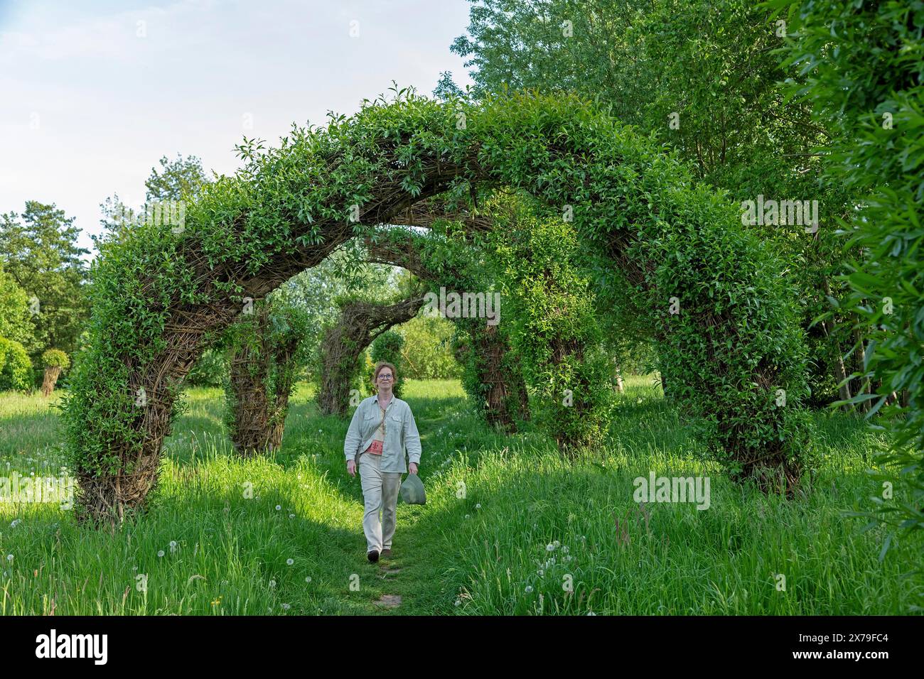Woman goes for a walk, Topiary Garden, Symphonic Willow Walk ...